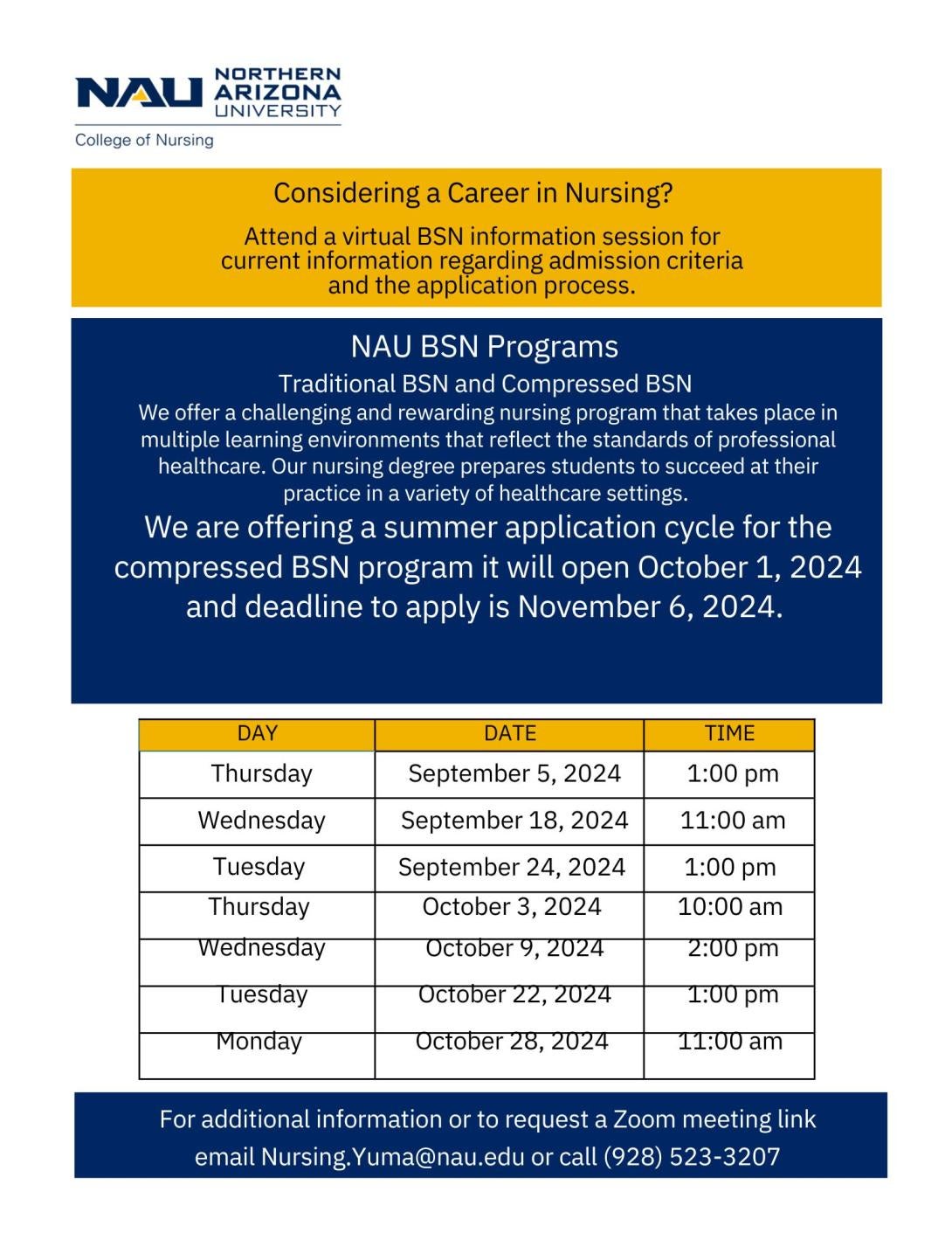 NAU Virtual BSN (Nursing) Information Session | Arizona Western College